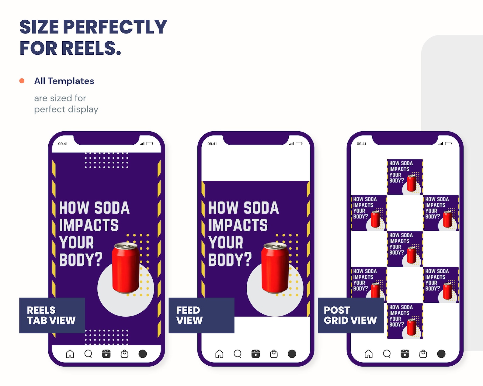 Bold Fitness INSTAGRAM REELS TEMPLATE & Covers, Canva Social Media ...