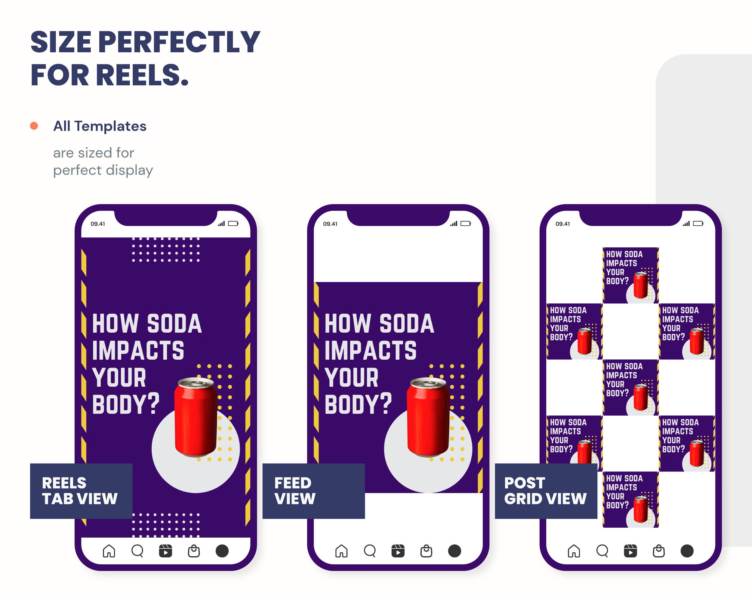 Bold Fitness INSTAGRAM REELS TEMPLATE & Covers, Canva Social Media ...