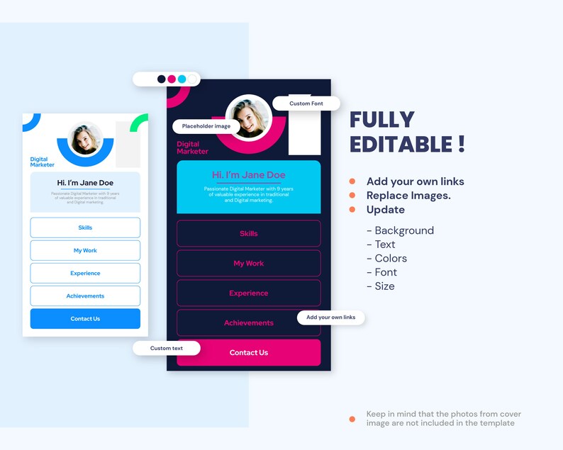 Link in Bio Template Digitalk, Startup Canva Bio Link, IG Bio Template ...