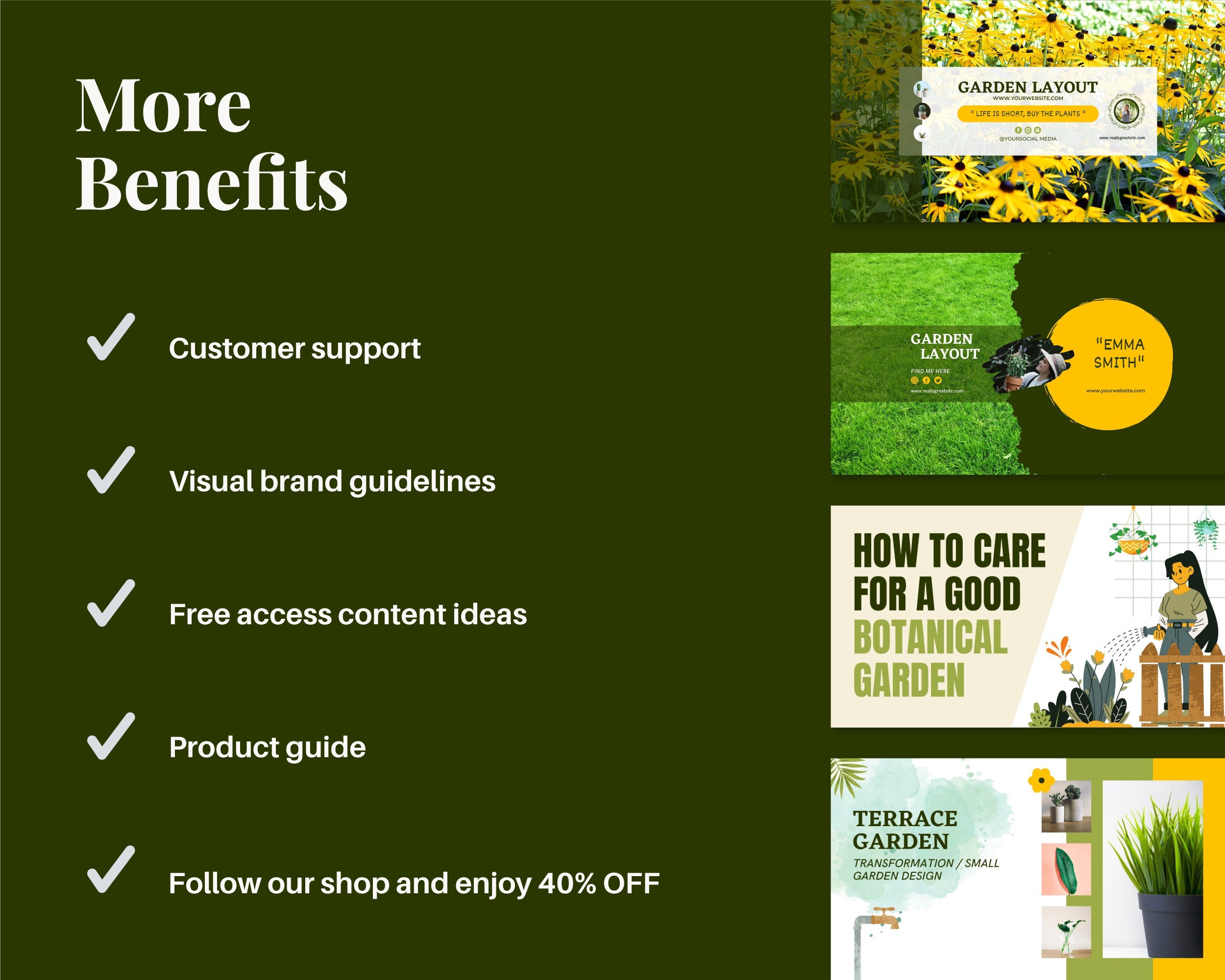 Gardening Youtube Canva Templates, Youtube Banner, Flower Shop Brand ...