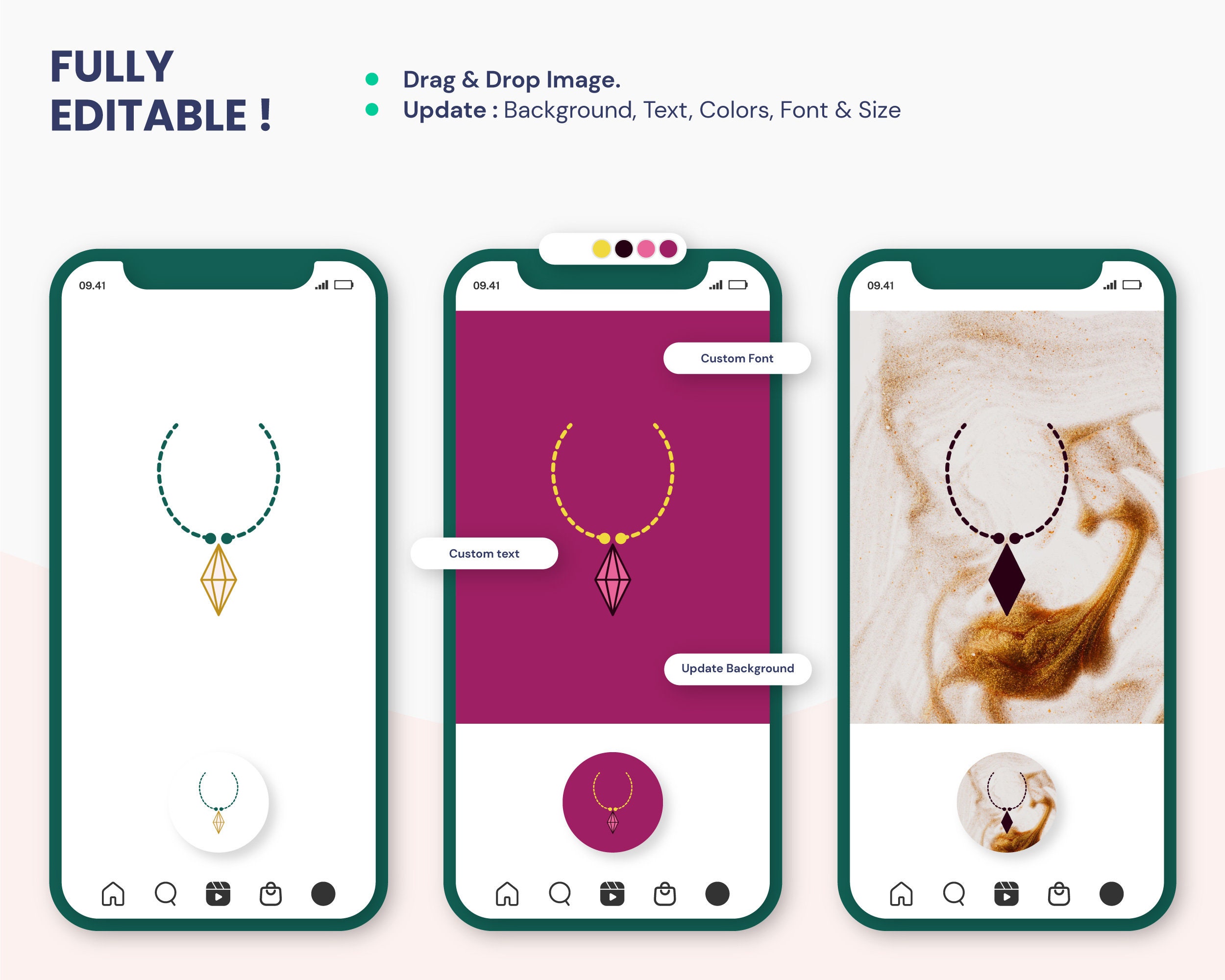Instagram Highlight Covers for Jewelry, Canva Instagram Story Highlight ...