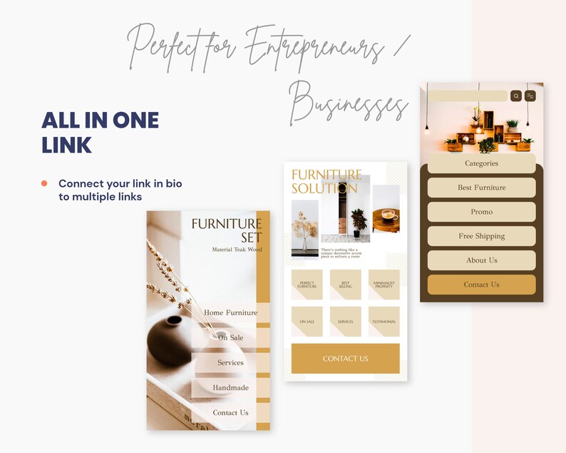 Instagram Link in Bio — Deco, Home Decor Canva Templates, Aesthetic ...