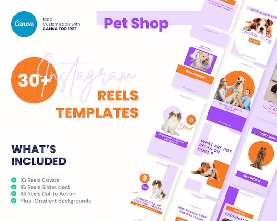 Pets Instagram Reels & Covers Social Media Posts for Dog and - Etsy