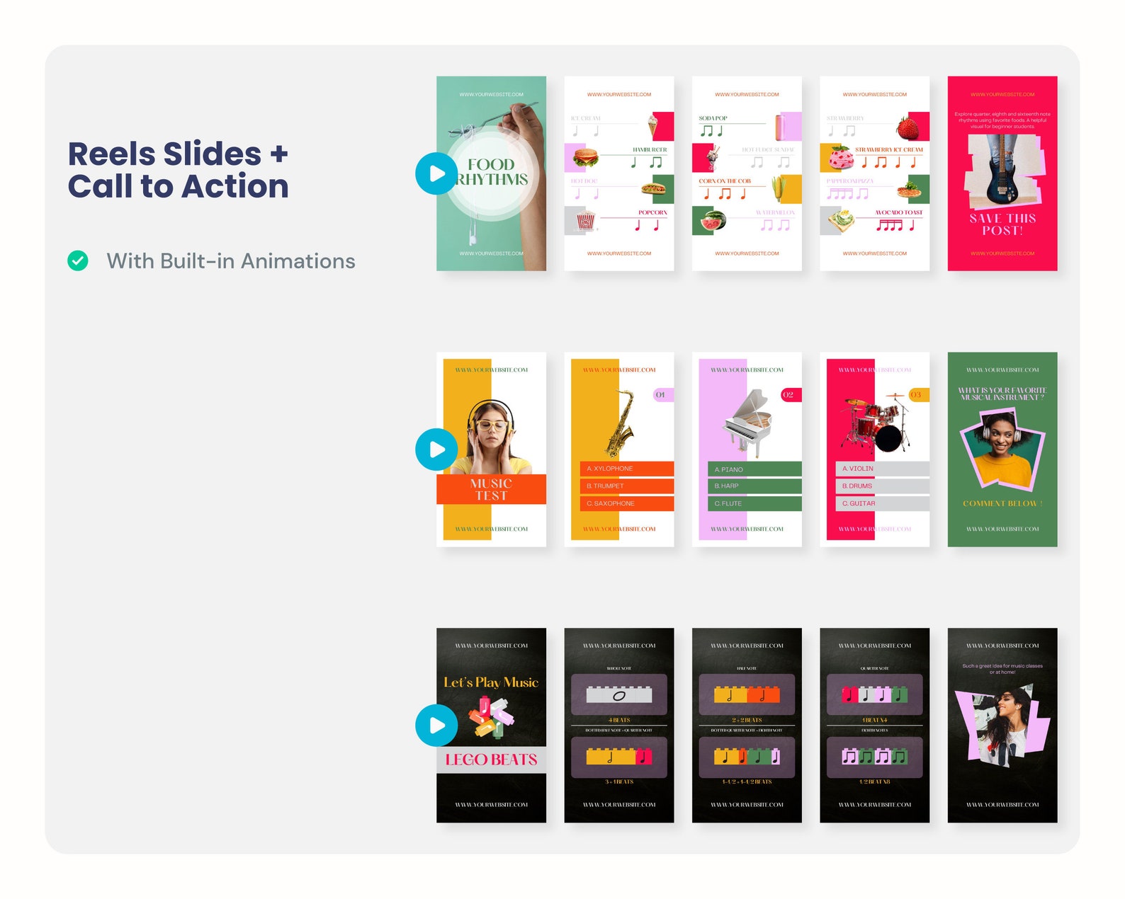 Colorful Instagram Event Promo Reels Templates, Instagram Template for ...