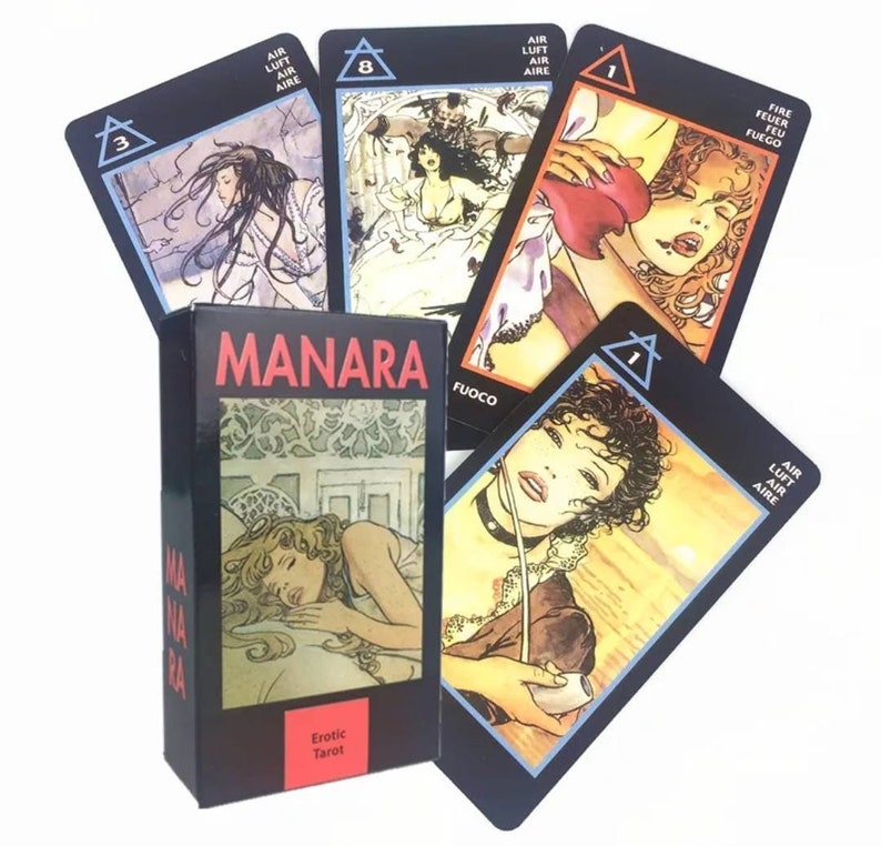 Erotic Tarot Of Manara Deck 78 Tarot Cards Tarot Etsy