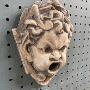 Mythological Pan Satyr Gargoyle Face Wall Plaque Art Home Decor Vintage ...