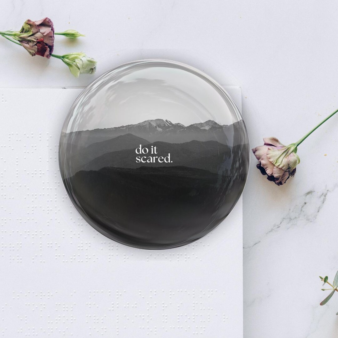 Do It Scared., Magic Crystal Ball Paperweight - Etsy