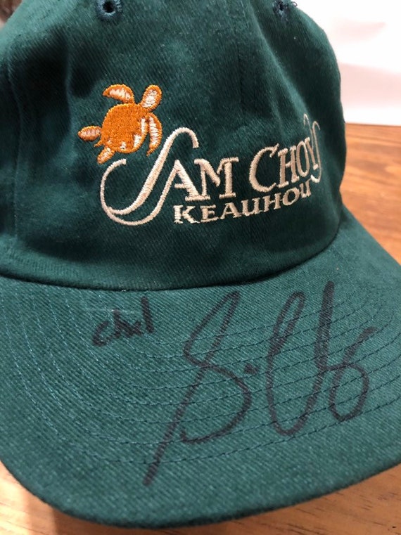 Chef SAM CHOY Restaurant Cap Signed Autograph Hawaii … - Gem