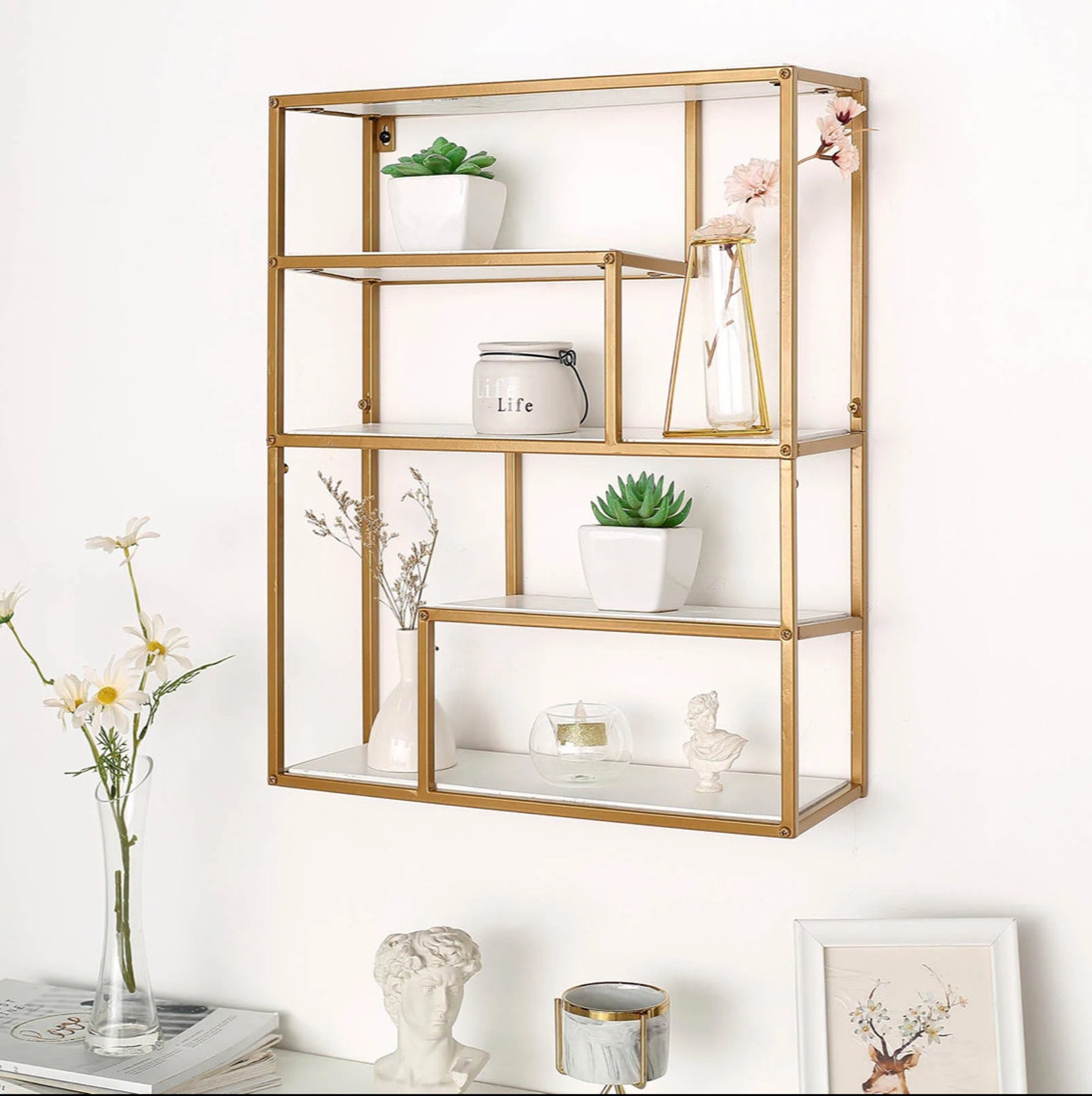 18X22X6 Gold Metal 4-tier Dessert Cupcake Stand Wall Hanging - Etsy