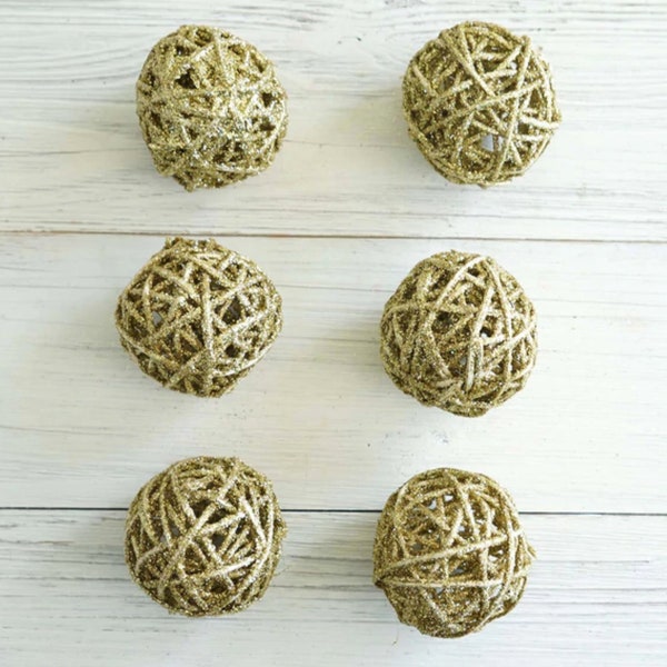 Wicker Rattan Balls - Etsy