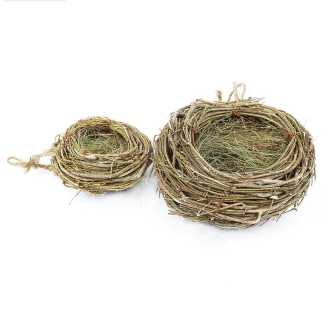 Handmade Twig Container Natural Twig Bird Nest Home Made Rattan ...