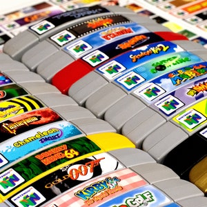 N64 Cartridge Top End Labels DELUXE SET - Entire US Library + Variants ...
