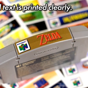 N64 Cartridge Top End Labels DELUXE SET - Entire US Library + Variants ...