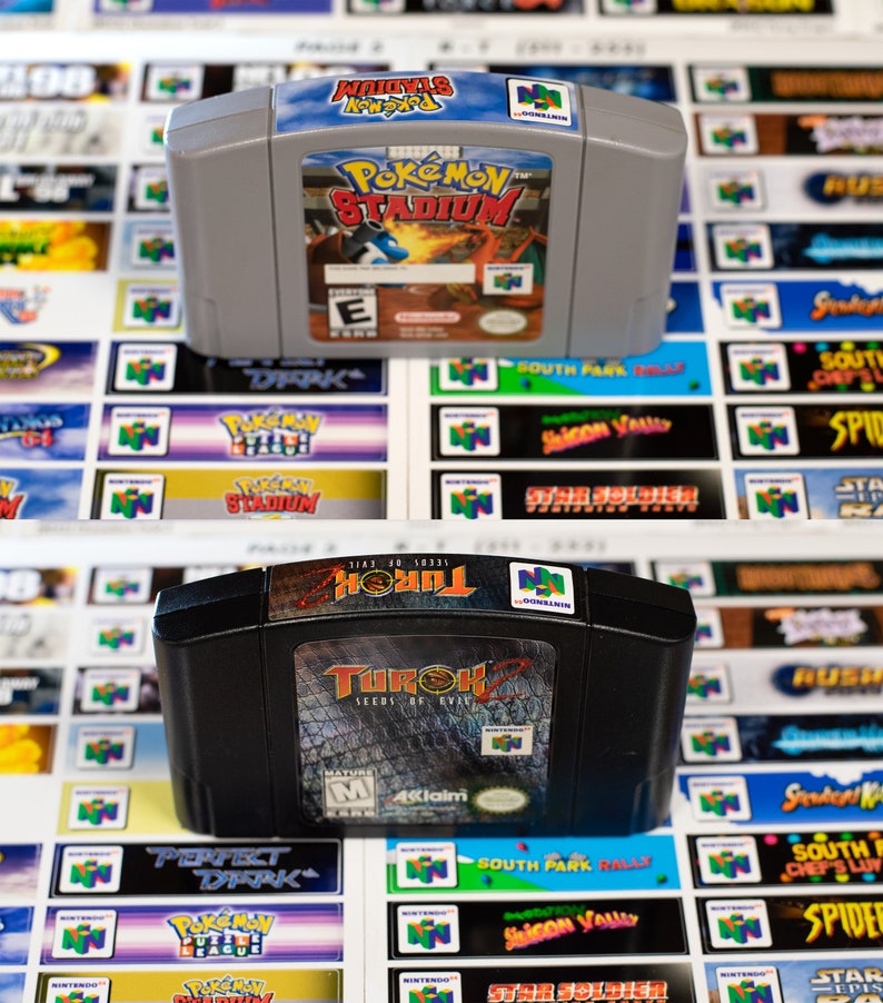 N64 Cartridge Top End Labels DELUXE SET Entire US Library - Etsy