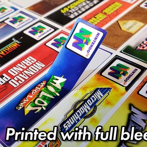 N64 Cartridge Top End Labels DELUXE SET - Entire US Library + Variants ...