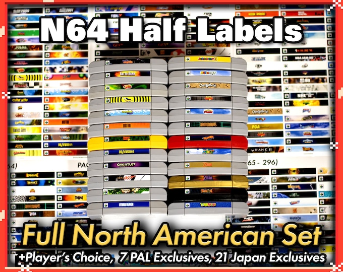 N64 Super Mario 64 Replacement Label Decal Sticker Nintendo - Etsy