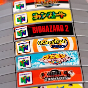 Japanese N64 Cartridge Top End Labels - All 198 Japanese Labels + 24 ...