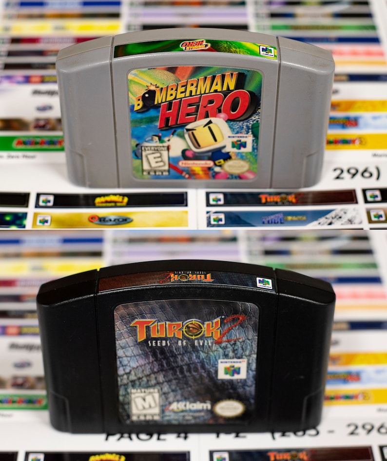 N64 half Width End Labels Entire US Library - Etsy