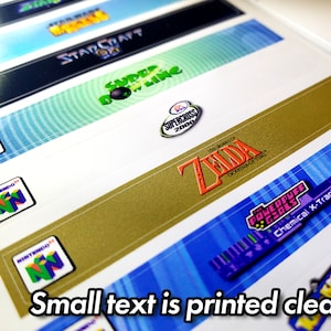 N64 "half Width" End Labels - Entire US Library + Variants + Player's ...