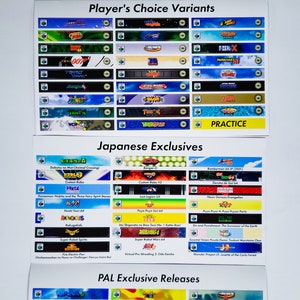 N64 "half Width" End Labels - Entire US Library + Variants + Player's ...