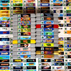 N64 Cartridge Top End Labels DELUXE SET Entire US Library Variants ...