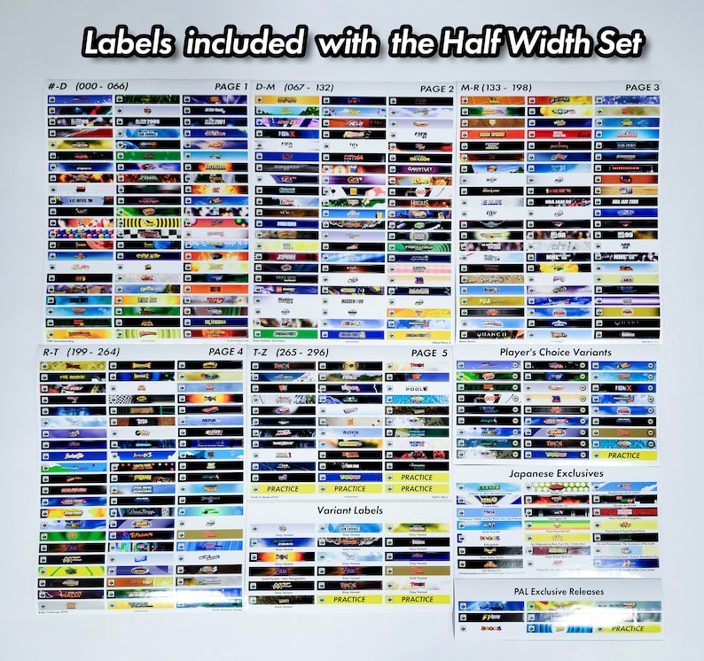 N64 half Width End Labels Entire US Library - Etsy