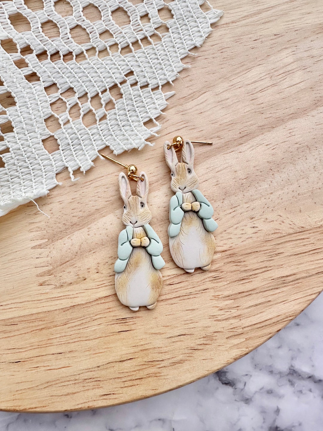 Peter Rabbit Earrings Peter Rabbit Rabbit Earrings Spring Earrings ...