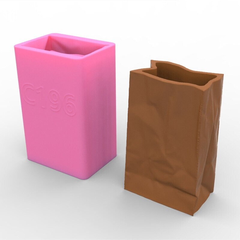 DIY Gypsum Paper Bag Vase Flowerpot Silicone Molds for Plaster - Etsy