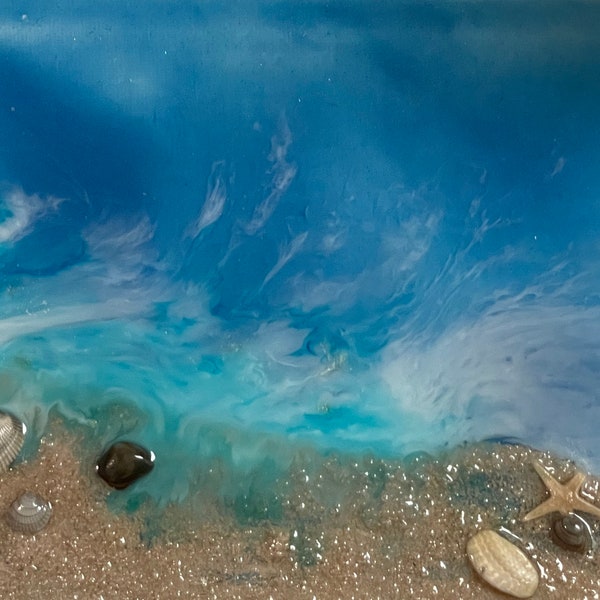 Blue Resin Art - Etsy