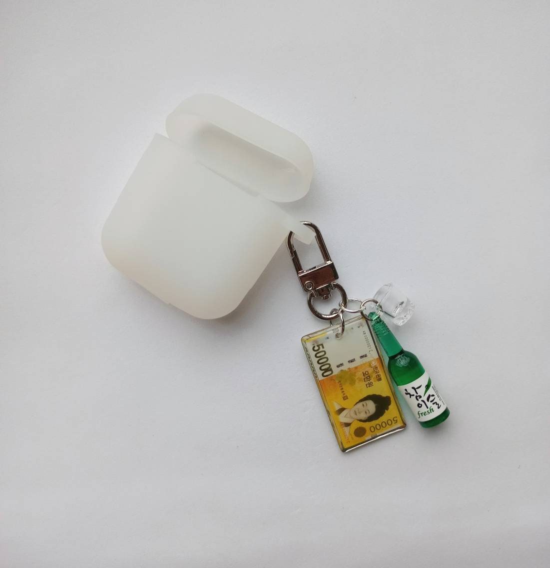 Moneysoju Airpod Keychain Bank of Korea 50000 Note and Soju | Etsy