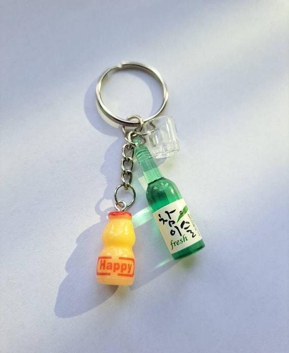Yakult Soju Cocktail keychain Yakult and Korean Soju bottle - Etsy