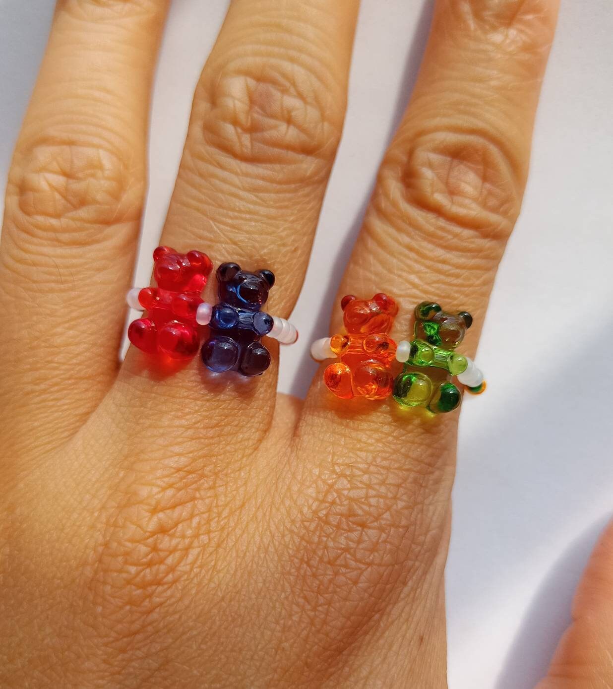 Adorable Twins Gummy Bears Beaded Ring Gummy Bear Ring | Etsy