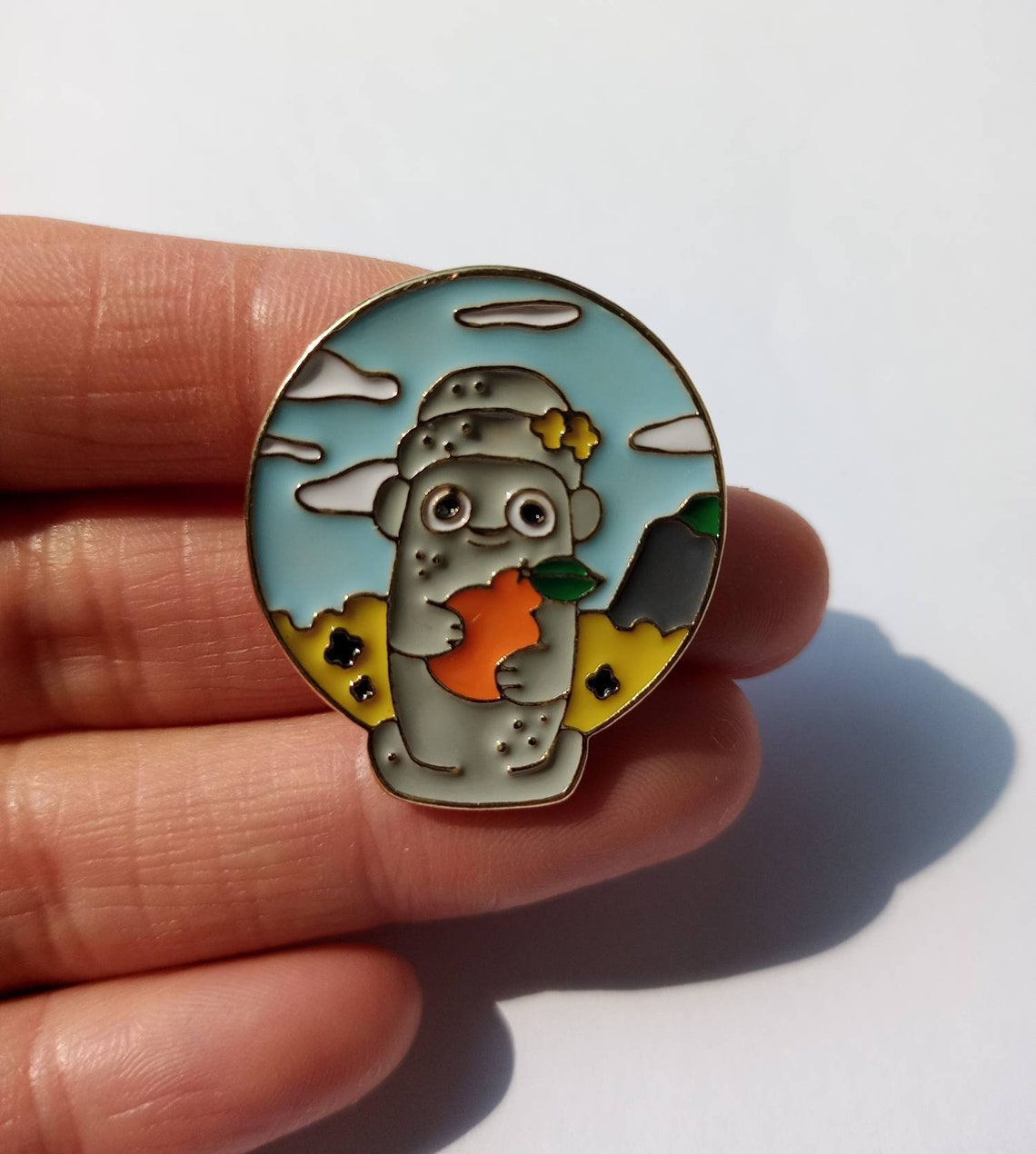 Symbol of Jeju Hallabong Dol Hareubang Enamel Pin - Etsy