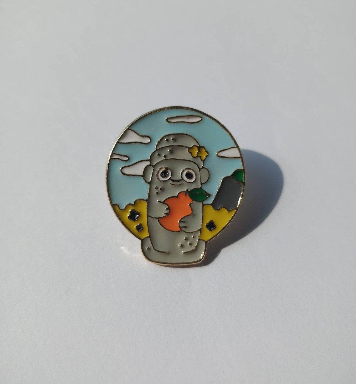 Symbol of Jeju Hallabong Dol Hareubang Enamel Pin - Etsy