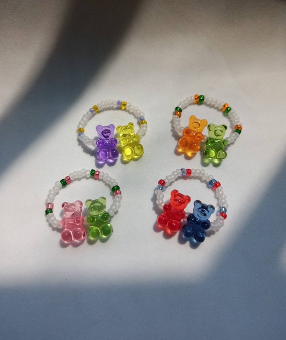 Adorable Twins Gummy Bears Beaded Ring Gummy Bear Ring | Etsy