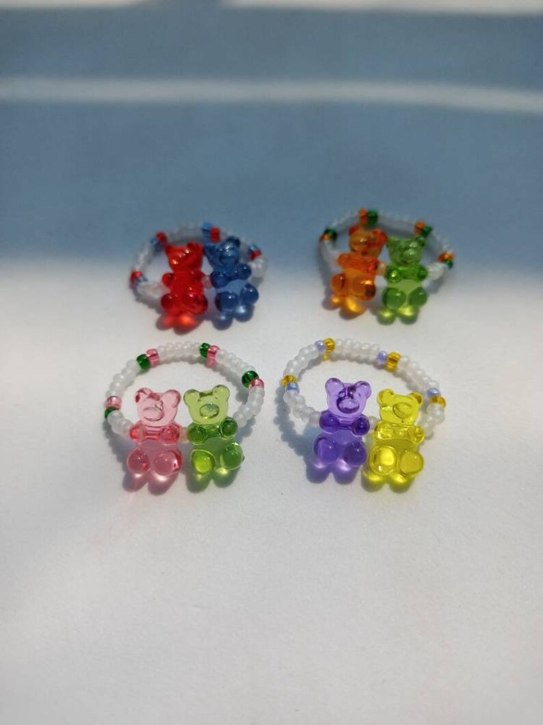 Adorable Twins Gummy Bears Beaded Ring Gummy Bear Ring | Etsy