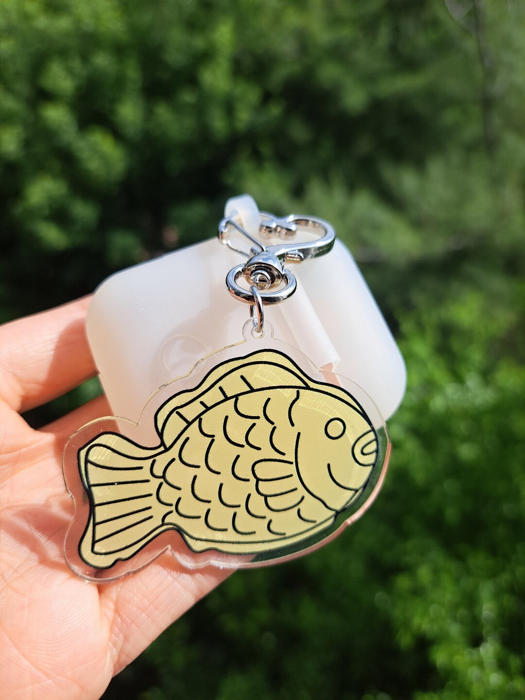 Korean Street Food Bungeoppang Fish-sharped Bun Acrylic AirPod Keychain ...