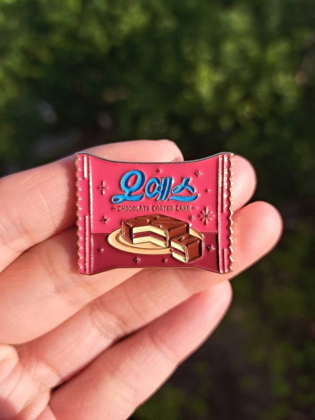Korean Oh Yes! Chocolate Coated Cake Enamel Pin - Etsy