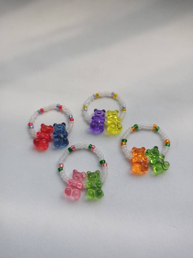 Adorable Twins Gummy Bears Beaded Ring Gummy Bear Ring | Etsy