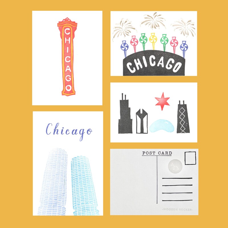 Chicago Postcard - Etsy
