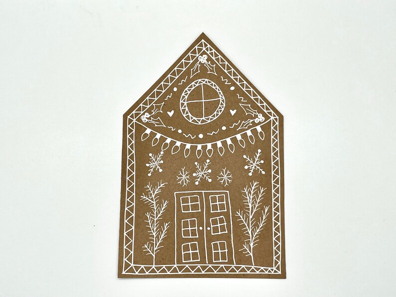 Holiday Card Pack Gingerbread Houses - Etsy