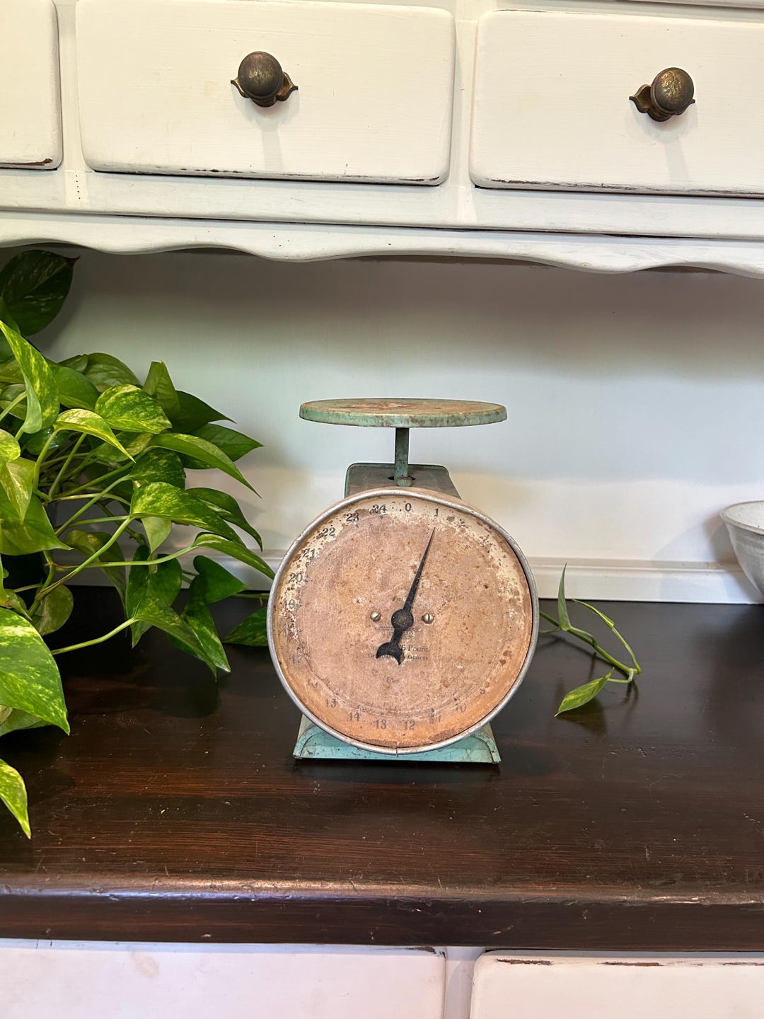 Antique Kitchen Scale, Vintage Kitchen Scale, Rustic Kitchen Scale ...