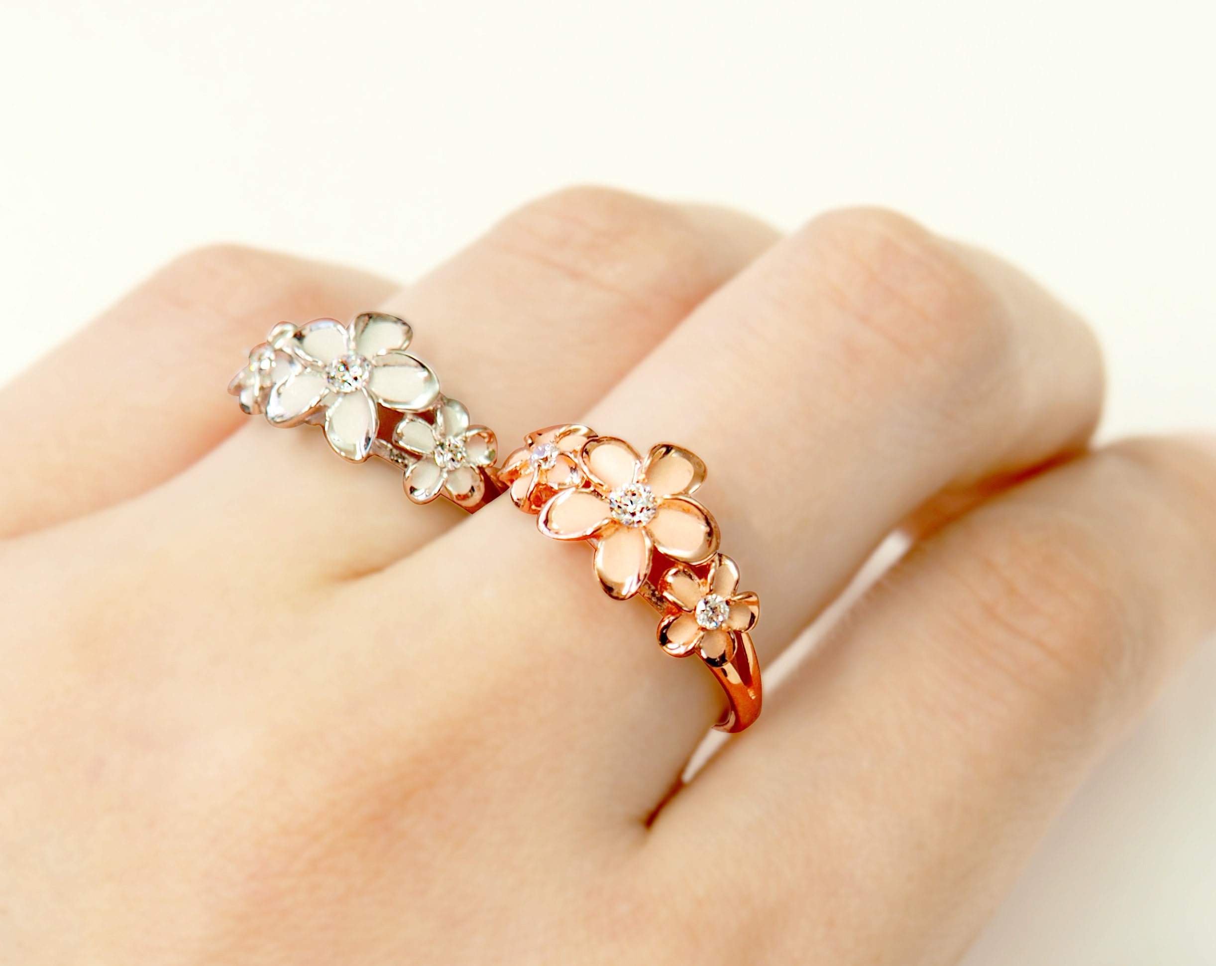 925 Sterling Silver and 14kt Rose Gold Plated Sterling Silver | Etsy