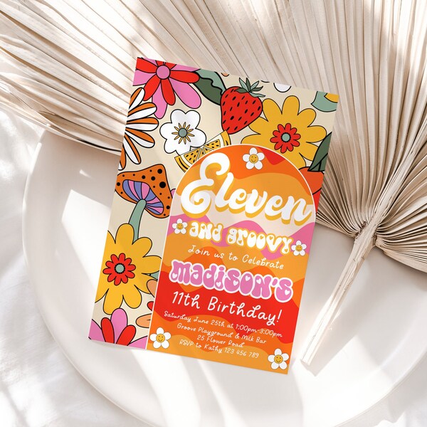 Flower Power Birthday Invite - Etsy