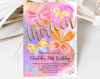 Butterfly 13th Birthday - Etsy