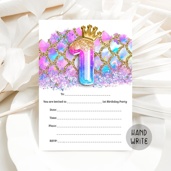 1st Birthday Fill in the Blank Invitations - Etsy