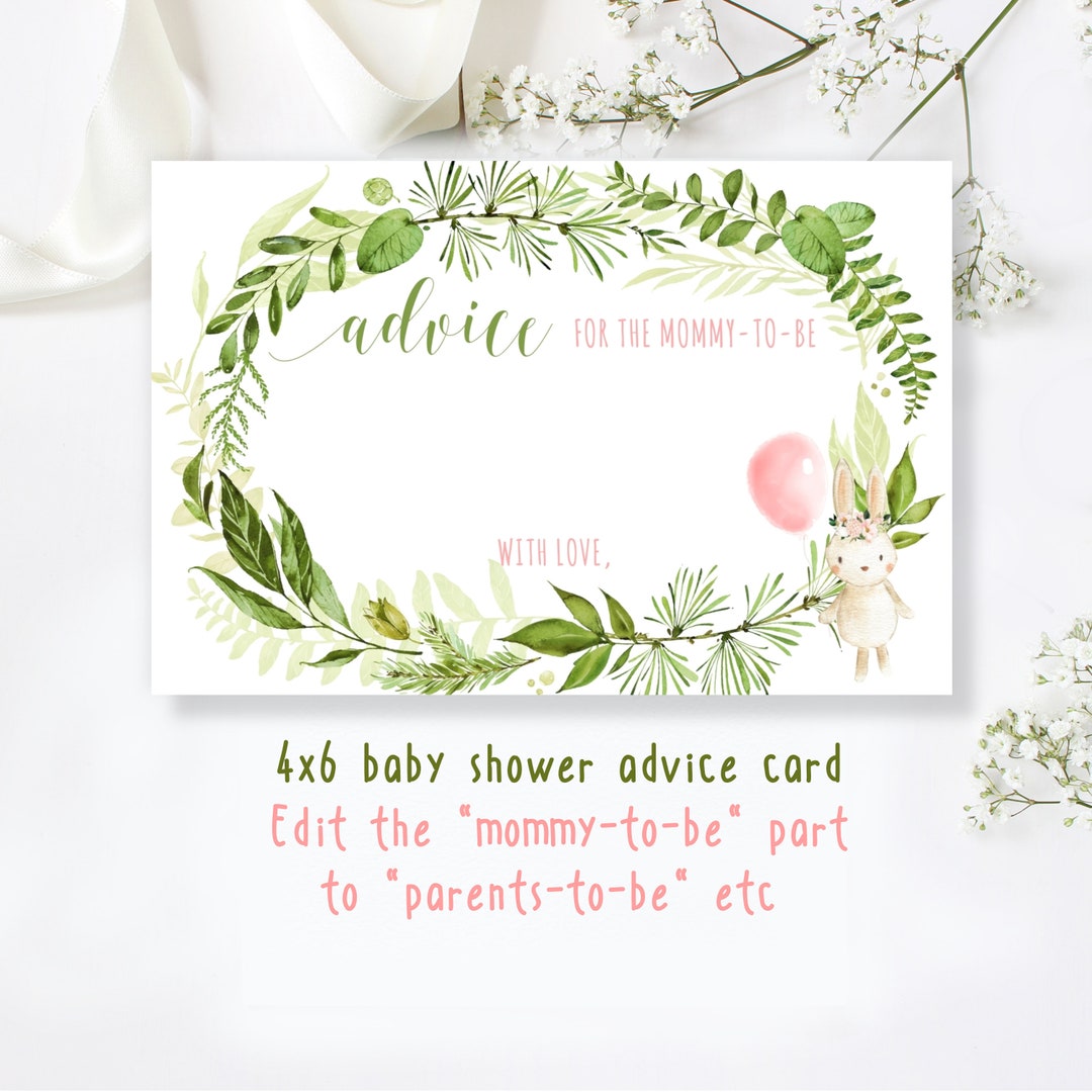 Baby Shower Advice Card Baby Shower Add on Cards Advice for - Etsy