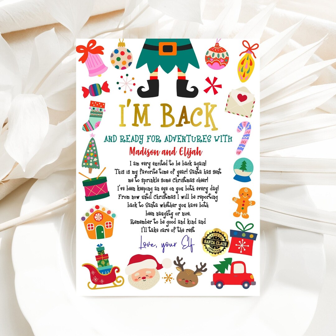 5x7 Editable Letter From Elf Customised Christmas Eve North - Etsy