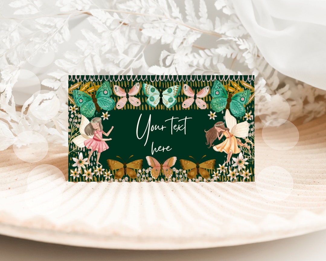 Editable Fairy Birthday Food Labels, Fairy Tent Card, Fairy Garden ...