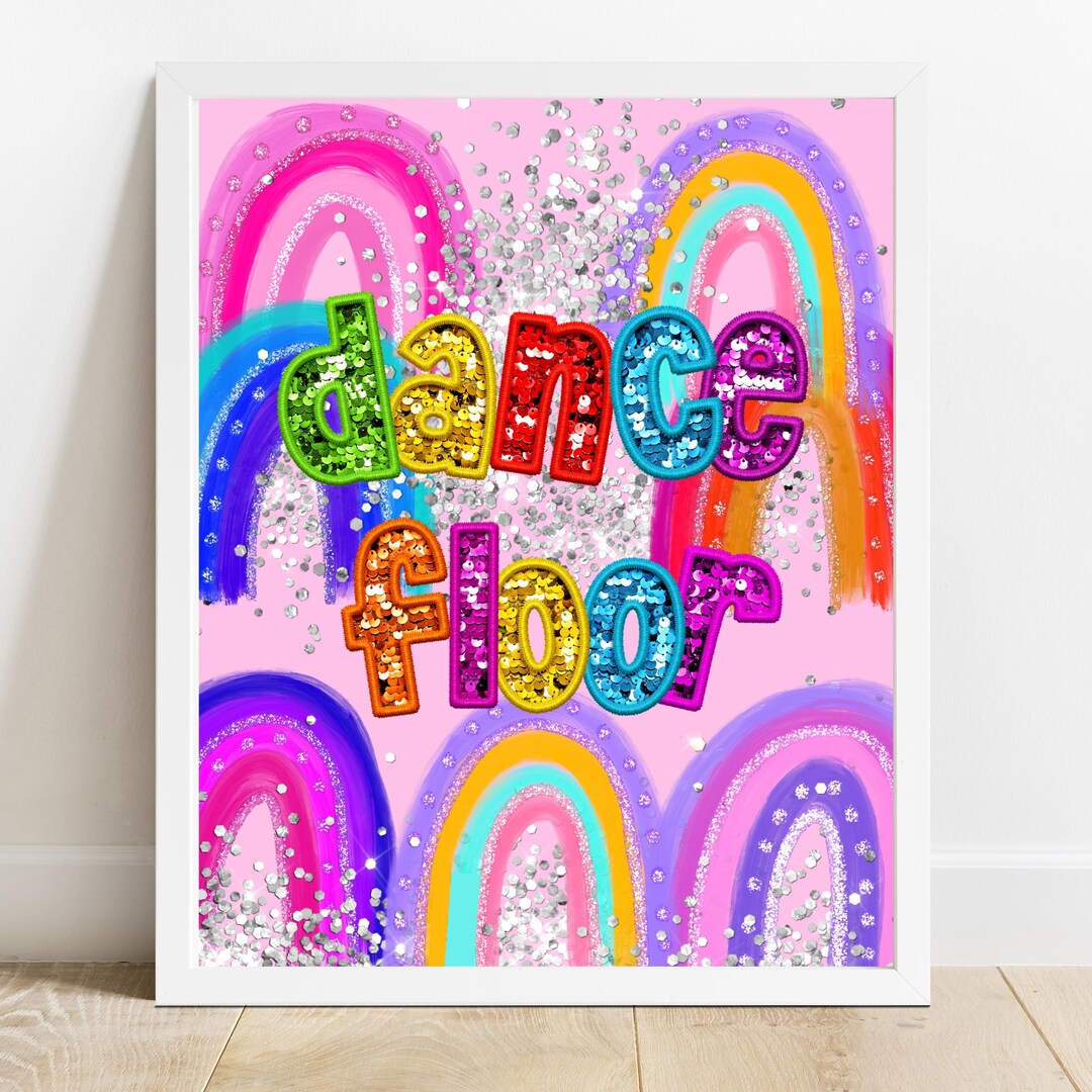 Dance Floor Sign, Disco Sign, Printable Party Sign, Party Activity Sign ...